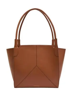Victoria Beckham Victoria Beckham Panelled Leather Tote Bag Tan