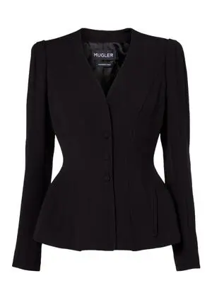MUGLER Single-breasted Suit Jacket - Black