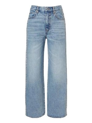 FRAME Crocheted Wide-leg Jeans - Blue