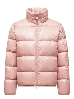 Moncler Moncler Abbadia Quilted Zip-Up Down Jacket Pink