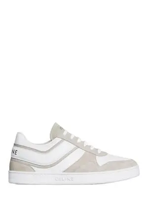 CELINE Celine Suede Calfskin And Calfskin Low-Top Lace-Up Sneakers