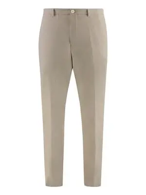 Hugo Boss Micro-patterned Stretch Slim-fit Suit Trousers - Sand-colored