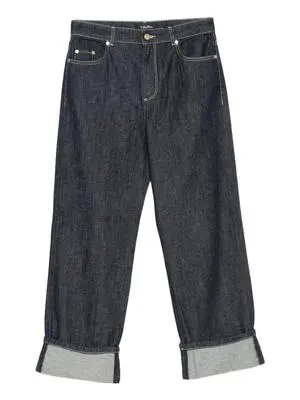 Max Mara Poggio Turn-up Hem Jeans - Black