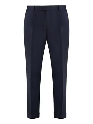 Hugo Boss Wool Blend Trousers - Blue