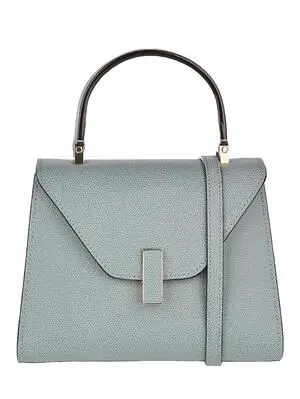 VALEXTRA Iside Foldover Mini Top Handle Bag - Gray