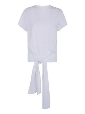 TOTEME Jersey Tie-waist Top - White