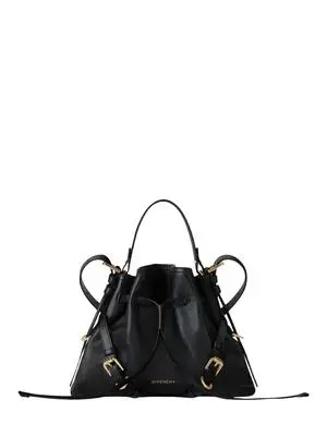 Givenchy Small Voyou Leather Bucket Bag - Black