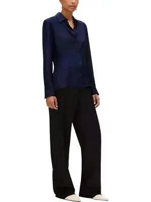 Another Tomorrow Darted Fitted Shirt - Blue