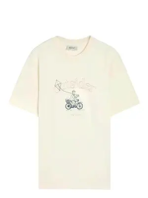 FORET Cyclist Crew-neck T-shirt - Neutrals