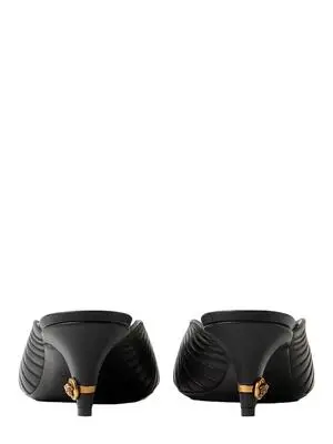 Versace Nappa Mules 55 Mm - Black