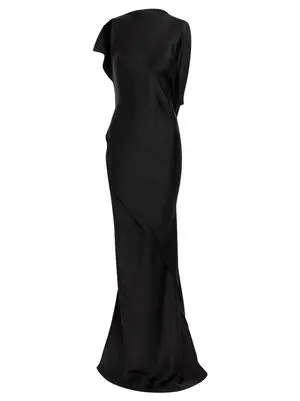 VICTORIA BECKHAM Victoria Beckham Kyra Asymmetric Ruffled Maxi Dress