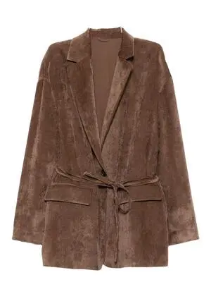 Brunello Cucinelli Belted Velvet Jacket - Multicolor