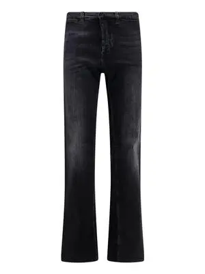 Gucci GUCCI Black Denim Jeans With Nastro Web Profile Black