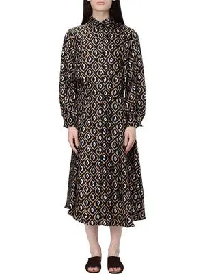 Max Mara Printed Dress - Black