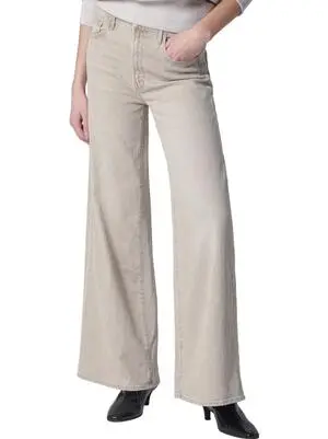 MOTHER The Undercover Sneak Jeans - Beige