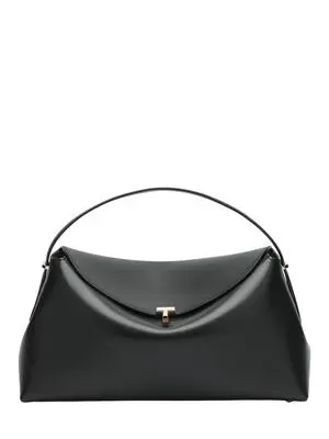 TOTEME T-lock Leather Bag - Black