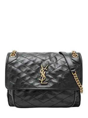 Saint Laurent Niki Medium Vintage Leather Bag - Black