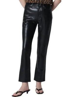 ANINE BING Regenerated Leather Bruno Trousers - Black