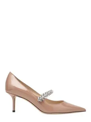 JIMMY CHOO Bing Crystal-strap Patent Leather Pumps - Pink