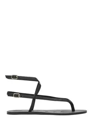 Manebí Leather Crossover Sandals - Black