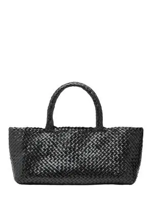 Manebí Woven Leather Tote Bag - Black