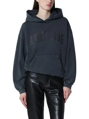 ANINE BING ANINE BING Washed Hoodie With Distressing Black
