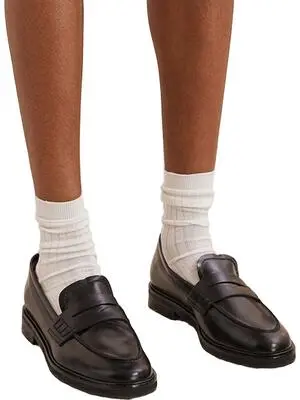 FLATTERED Sara Leather Loafer - Noir