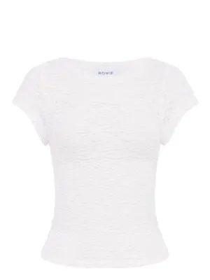 ROWIE Galo Lace Tee - Bone
