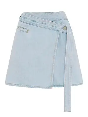 ROWIE ROWIE The Label Melissa Denim Mini Wrap Skirt