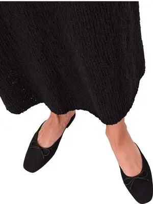 FLATTERED Malva Suede Ballet Mule - Noir
