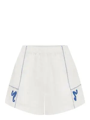 ROWIE Aries Linen Shorts - Bone