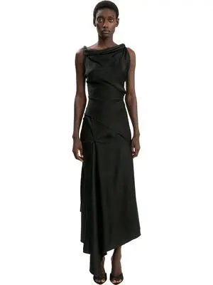 Victoria Beckham Posy Midi Dress - Black
