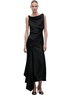 Victoria Beckham Victoria Beckham Posy Midi Dress Black