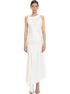 Victoria Beckham Posy Midi Dress - Ivory