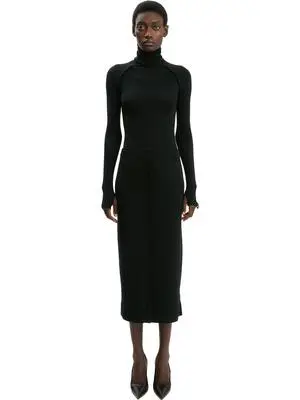Victoria Beckham Button Midi Skirt - Black