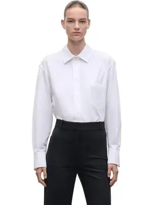 Victoria Beckham Ellys Striped Cotton Shirt - White