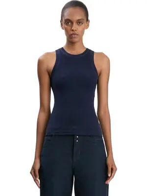 Victoria Beckham Victoria Beckham Rib Tank Navy