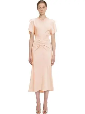 Victoria Beckham Victoria Beckham Bela Midi Dress Blossom