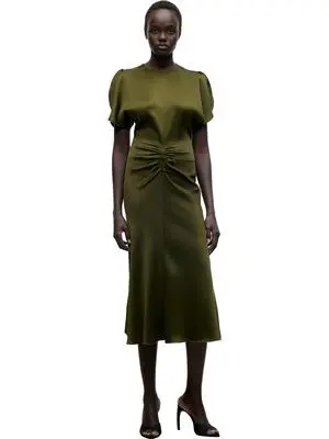 Victoria Beckham Victoria Beckham Bela Midi Dress Green