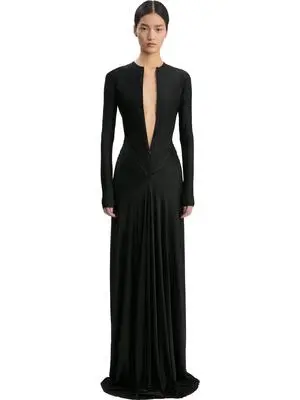 Victoria Beckham Cut-out Gown - Black