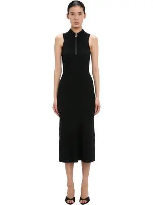 Victoria Beckham Victoria Beckham Sleeveless Mira Midi Dress Black
