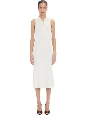 Victoria Beckham Sleeveless Mira Midi Dress - White