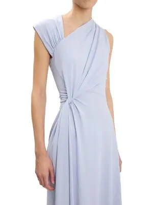 VICTORIA BECKHAM Victoria Beckham Cap Sleeve Asymmetrical Midi Dress