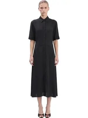 Victoria Beckham Panelled Midi Dress - Black