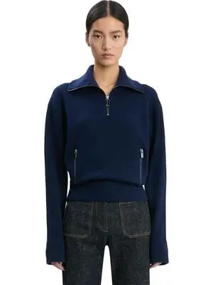 VICTORIA BECKHAM Victoria Beckham Half-Zip Milano Jumper
