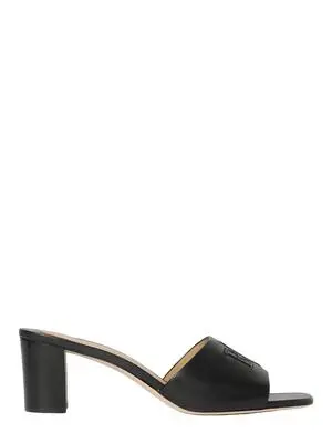 Ralph Lauren Heeled Mule Sandals - Black
