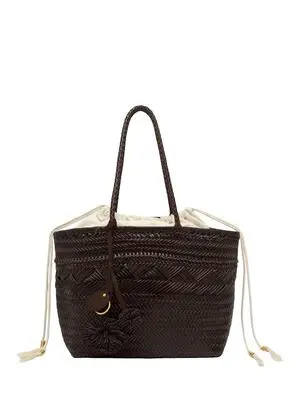 GIANNI CHIARINI Paloma Woven Calfskin Shoulder Bag - Dark