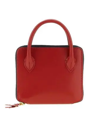 Comme Des Garçons Smooth Leather Zip-around Wallet - Red