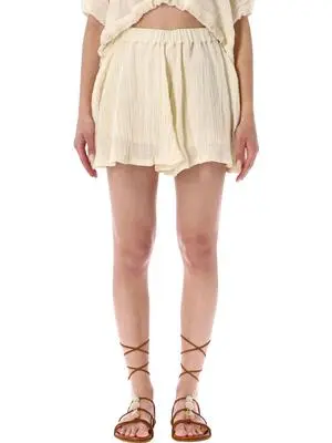 120% Lino Textured Shorts - Natural