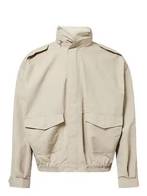 Simkhai Shane Funnel-neck Tech Woven Jacket - Fossil